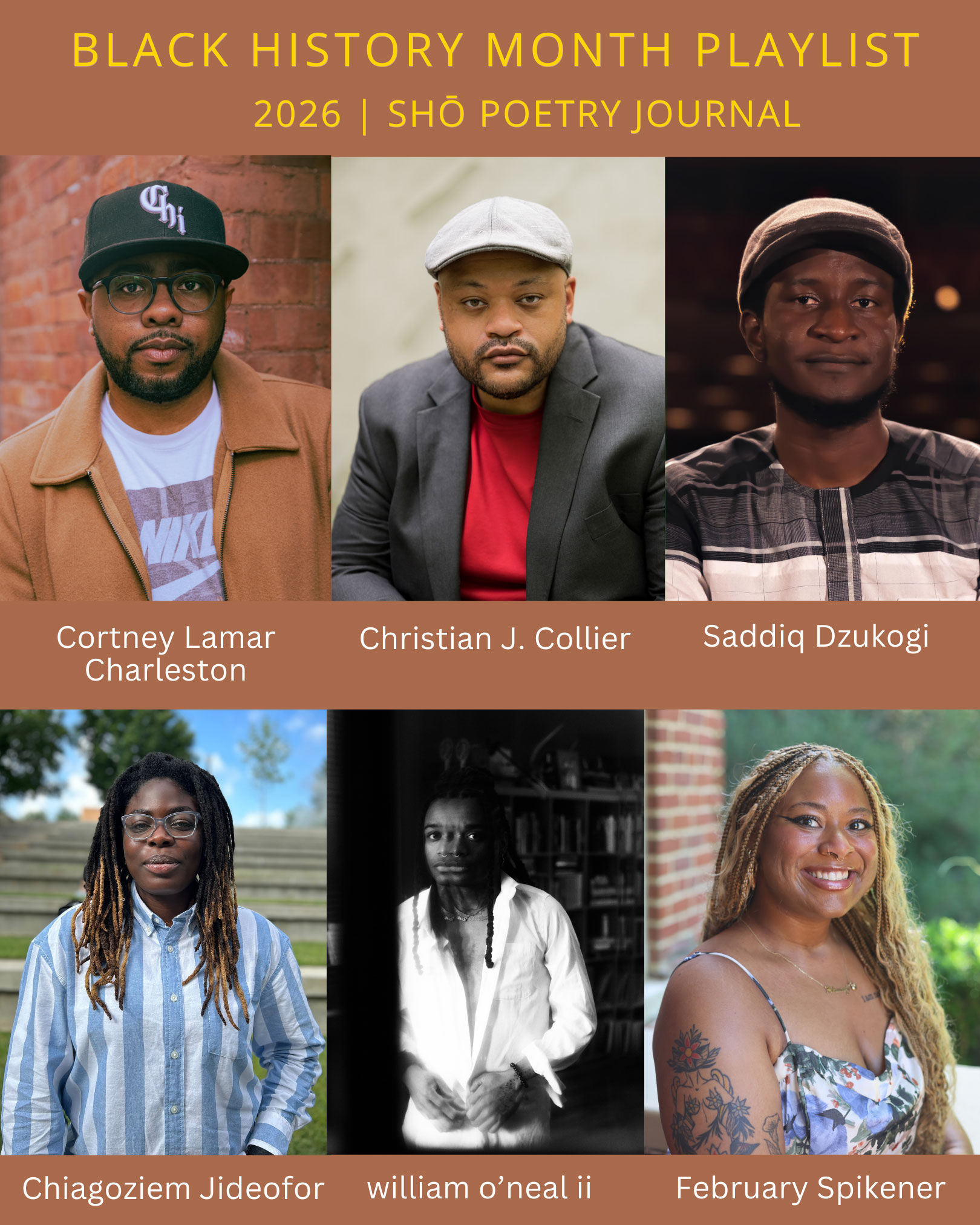 Black History Month Playlist 2026 - Shō Poetry Journal